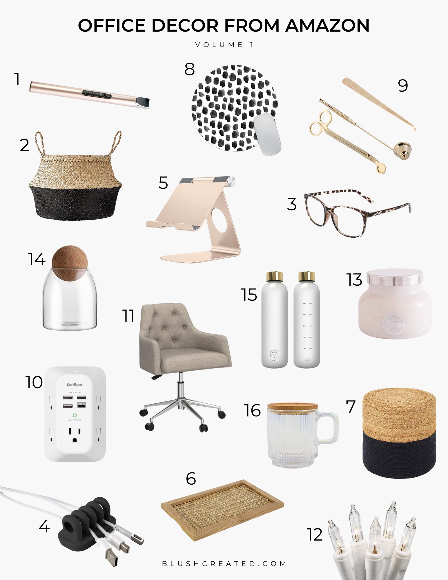 Aesthetic Office Decor from Amazon - blushcreated.com